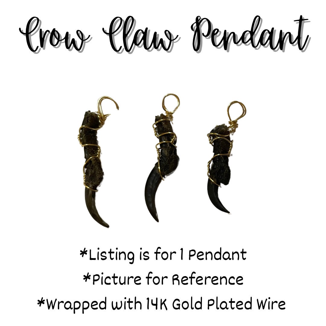 English Crow Claw Pendant | Wire Wrapped | Witch Amulet | Intuition ...