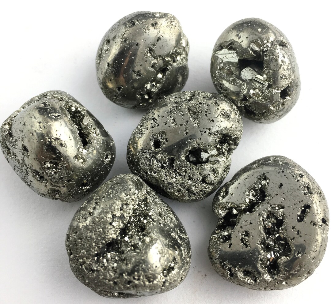 Pyrite Tumbled Stone - Increases Strength, Energy, Willpower ...