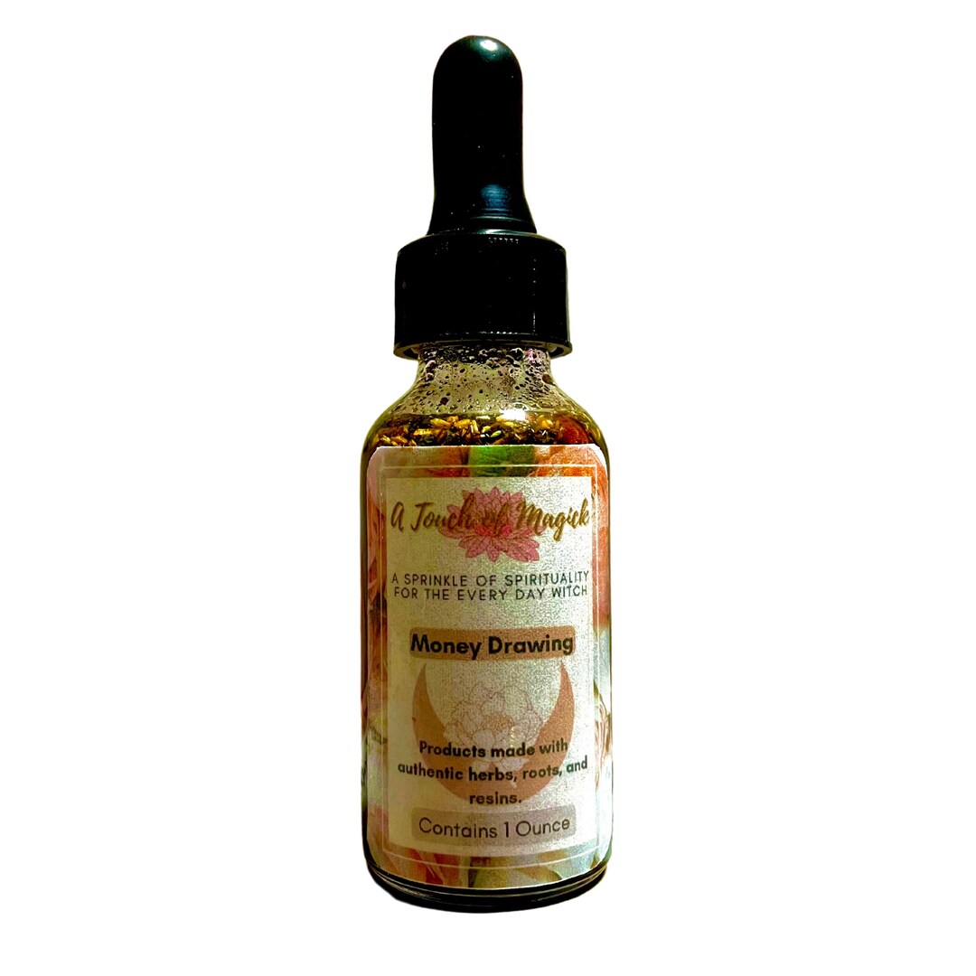 Money Drawing Oil - 1 Oz - Made With Herbs, Roots, Resins, Powders ...