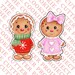 Adorable Gingerbread Boy and Girl Cookie Cutter Set of 2 for Christmas ...