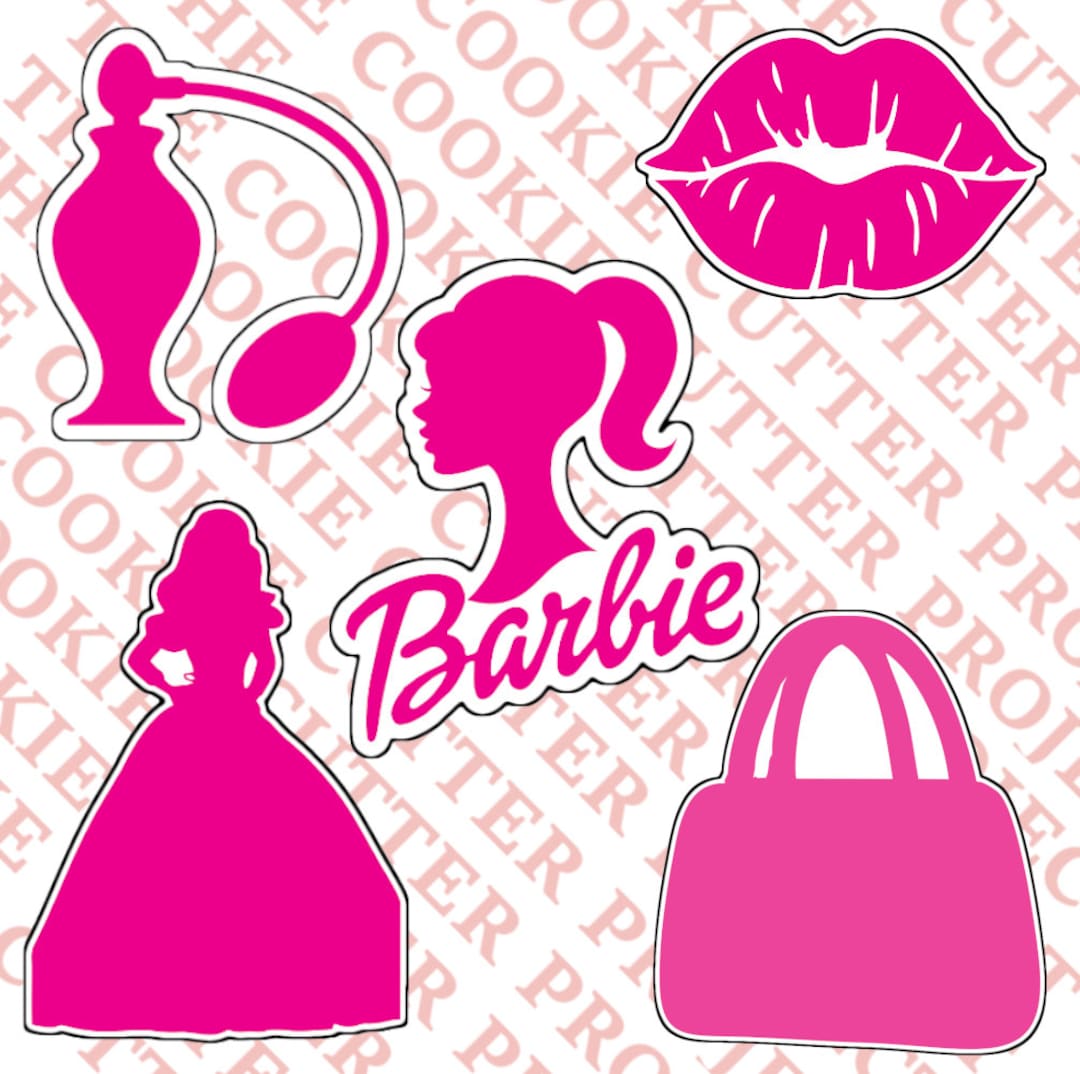 Barbie Cookie Cutter Set of 5 - Etsy Barbie Cookie Cutter Set of 5 - Etsy