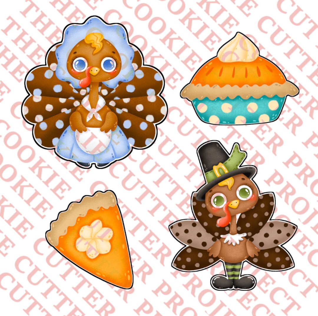 Beautiful Thanksgiving Cookie Cutter Set of 4 - Etsy
