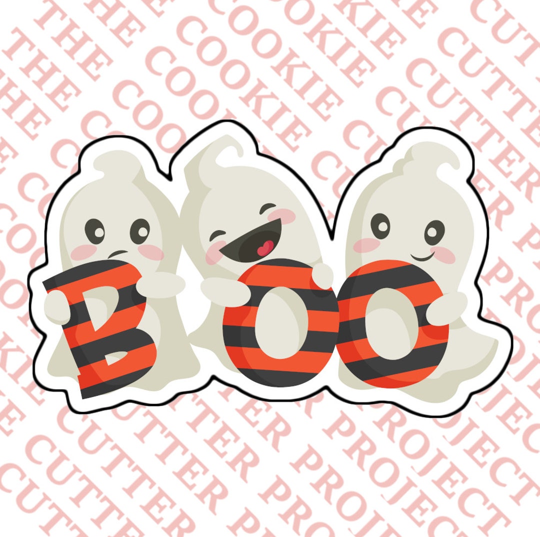 Cute Halloween Ghosts Say Boo Cookie Cutter - Etsy