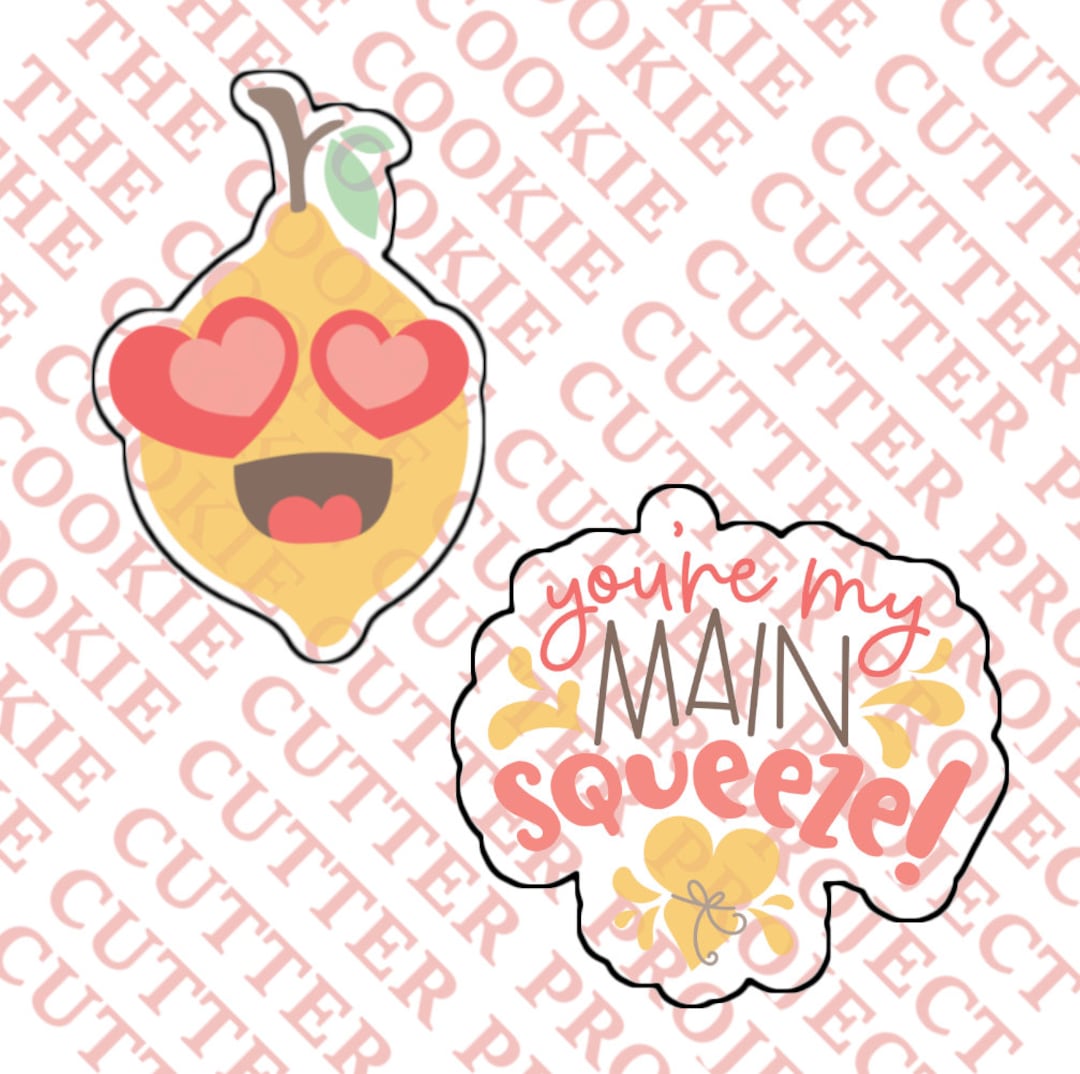 You're My Main Squeeze Valentine's Day Cookie Cutter Set of 2 - Etsy