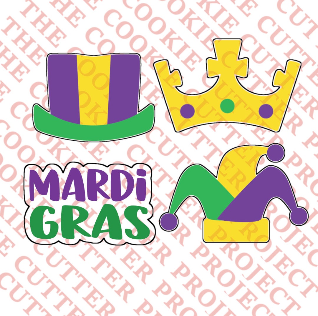 Mardi Gras Cookie Cutter Set of 4 - Etsy