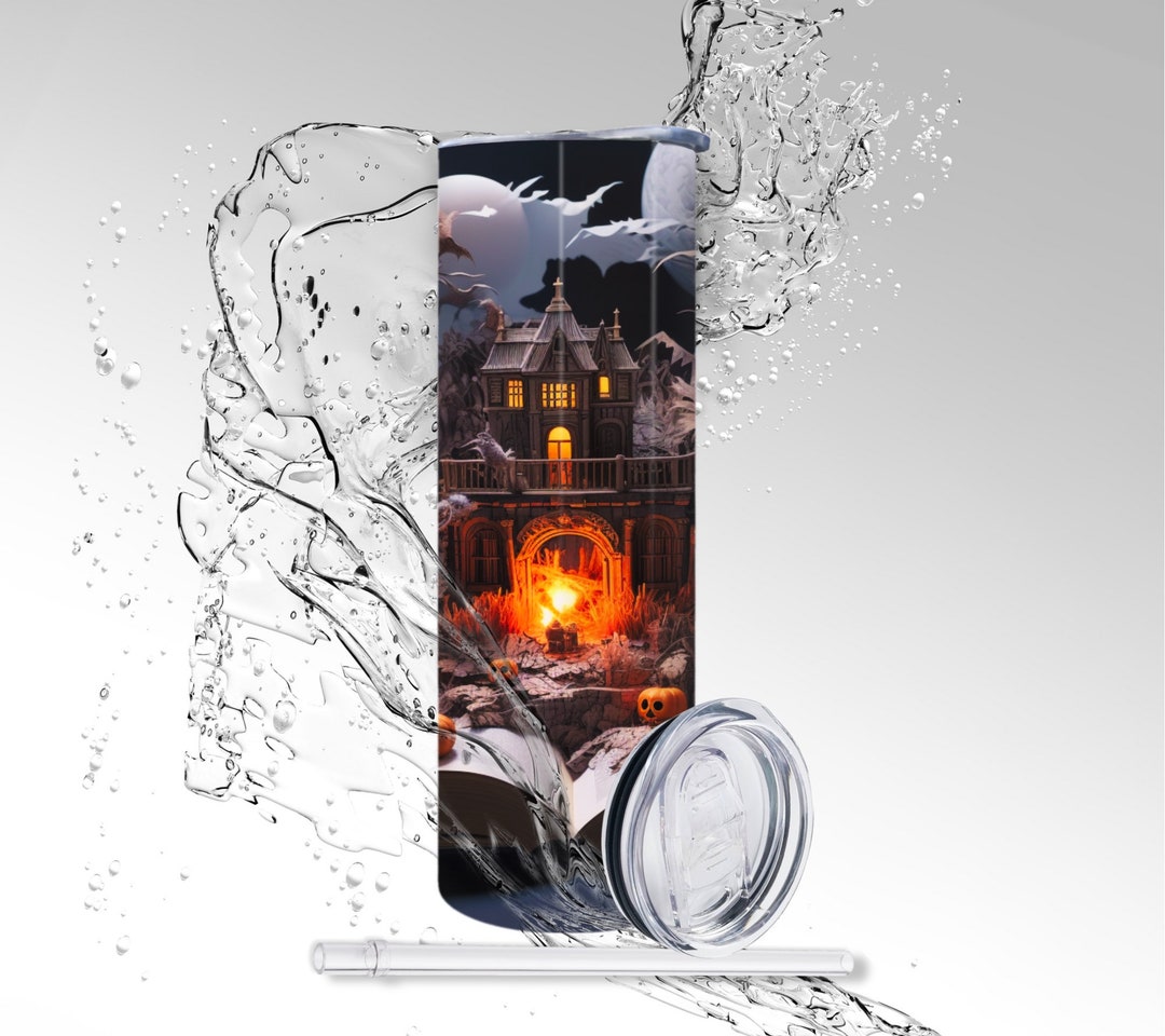 Haunted House Pop-up Book Sublimated 20 Oz Skinny Tumbler - Etsy
