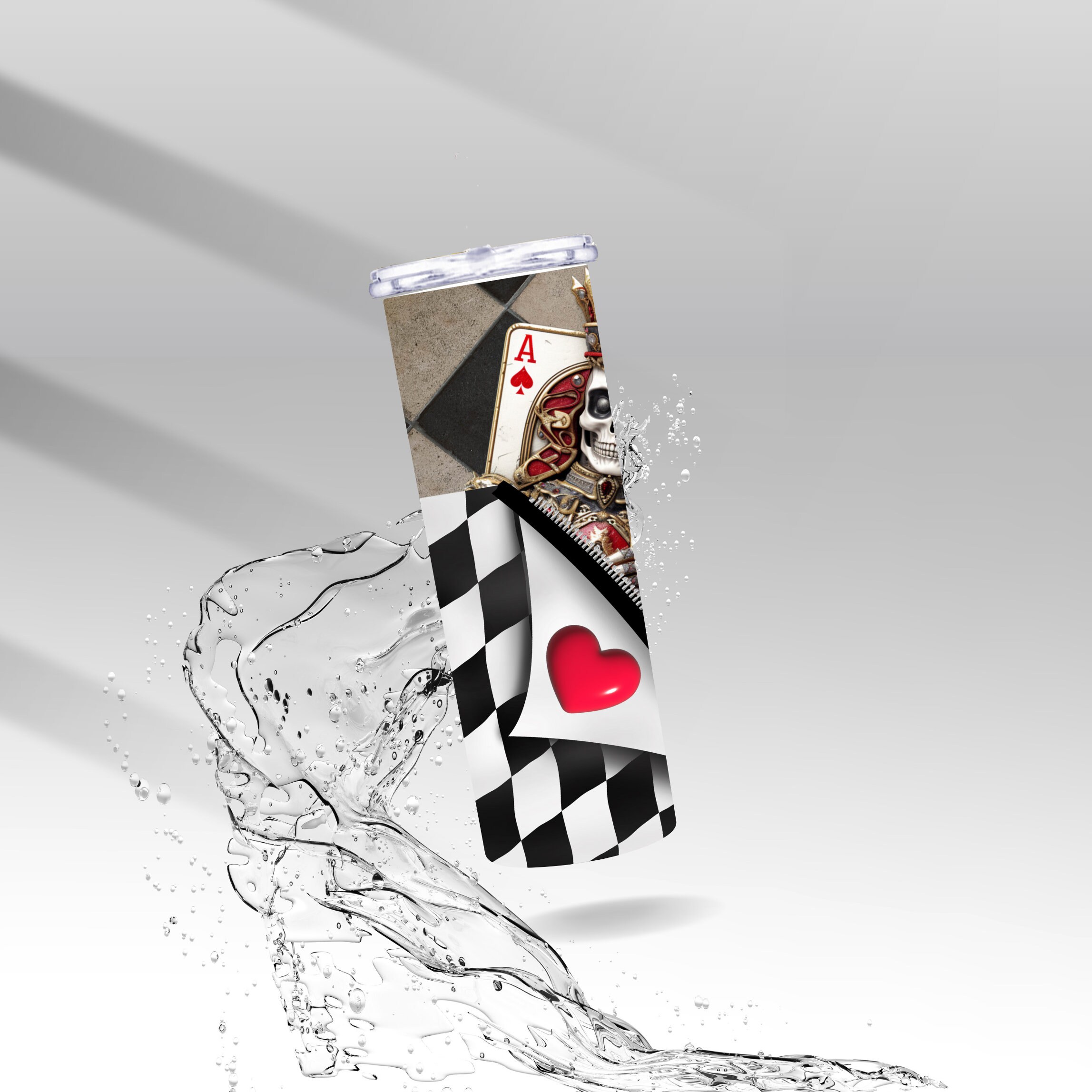 King & Queen Skeleton Ace of Spades, Sublimation Insulated Tumbler - Etsy