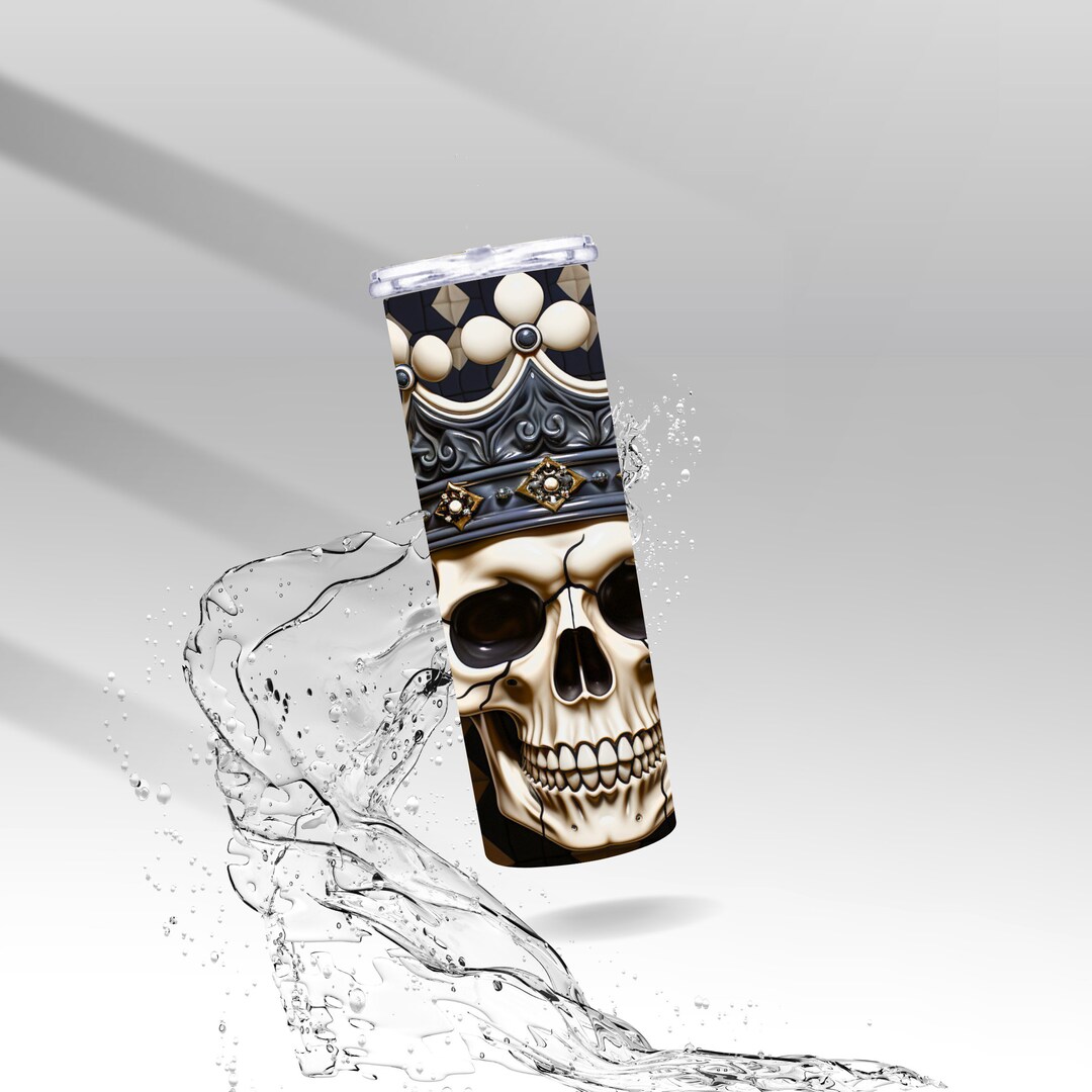 Crowned Jester King Skull, Sublimation Insulated Tumbler - Etsy