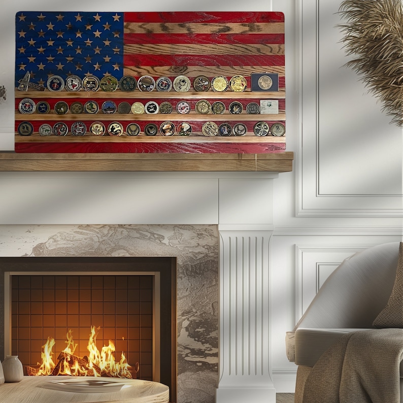 Commemorative American Flag Coin Display - Etsy