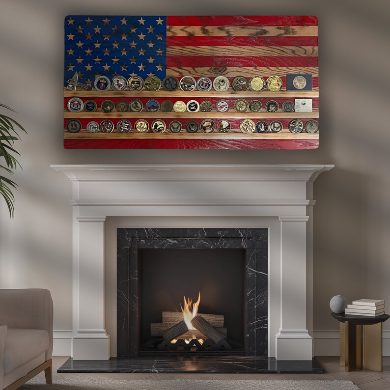 Commemorative American Flag Coin Display - Etsy