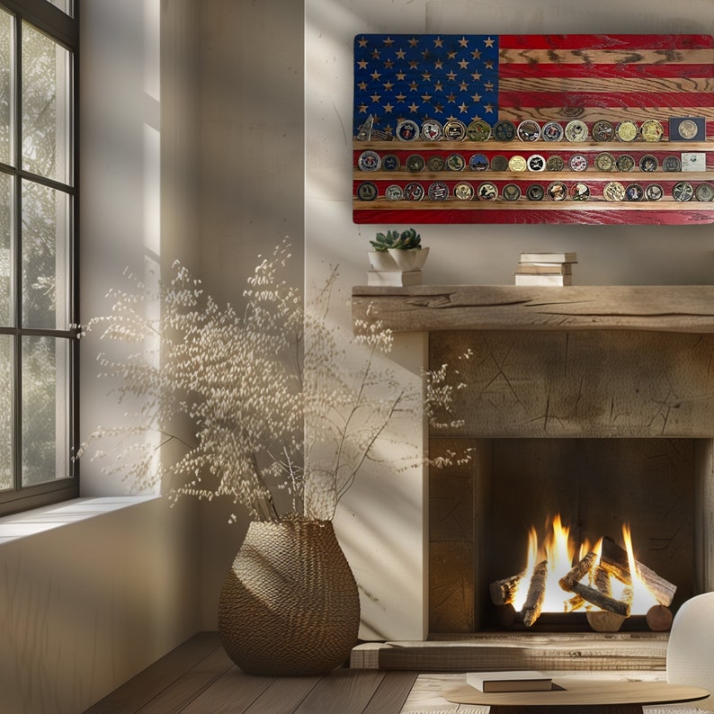 Commemorative American Flag Coin Display - Etsy