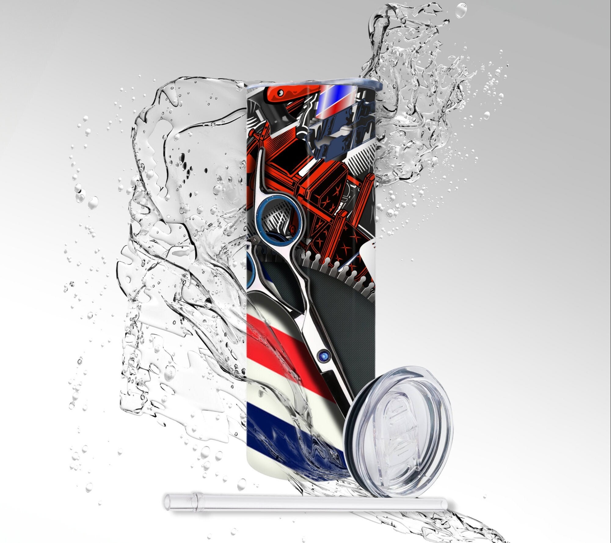 Female Skeleton Barber/barbershop, Sublimation Insulated Tumbler - Etsy