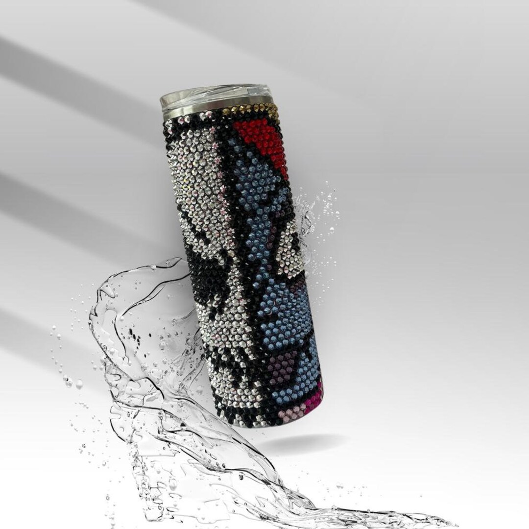 Rhinestone Nightmare Tumbler: Handmade Gothic Horror Bling Cup - Etsy