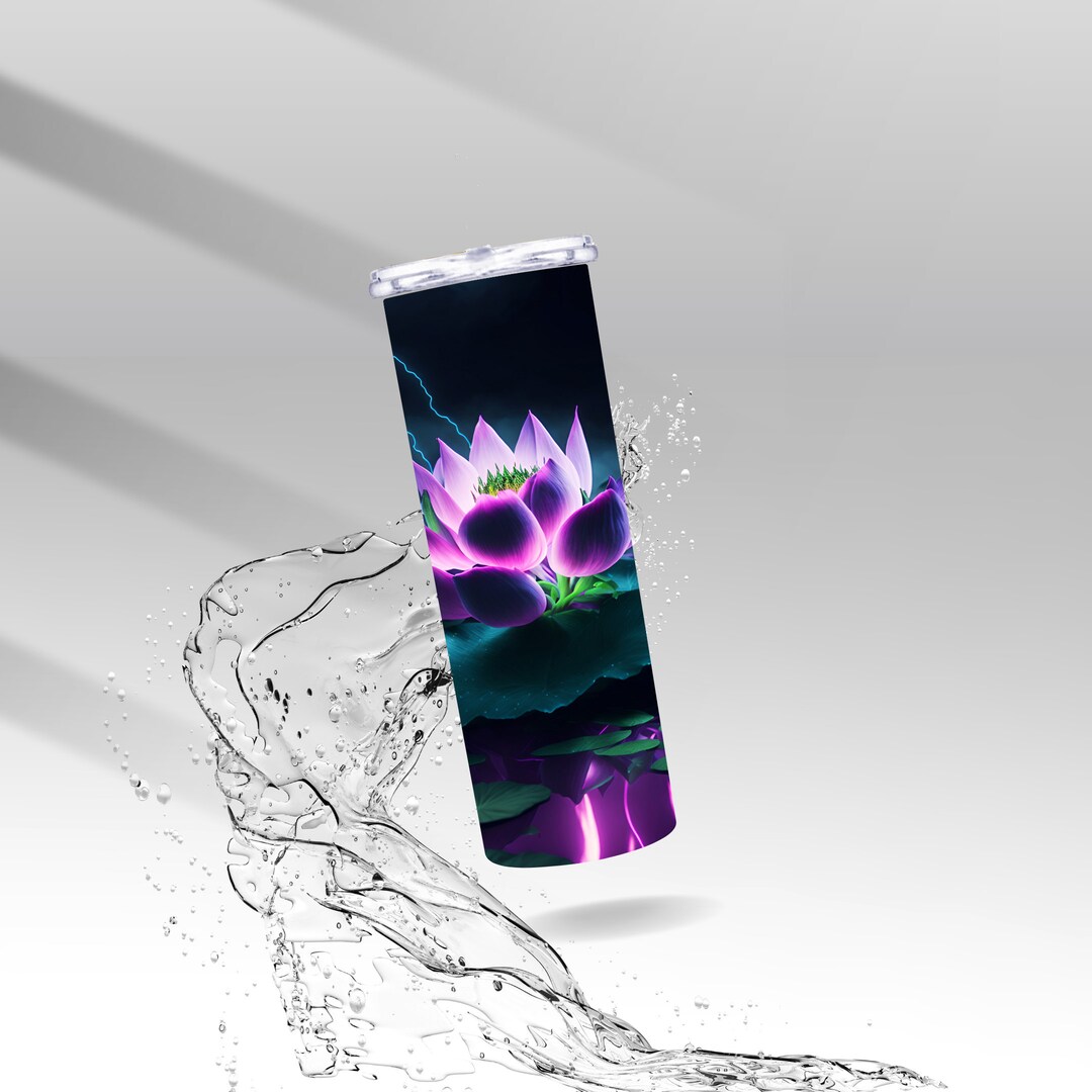 Lightning Lotus Flower, Sublimation Insulated Tumbler - Etsy