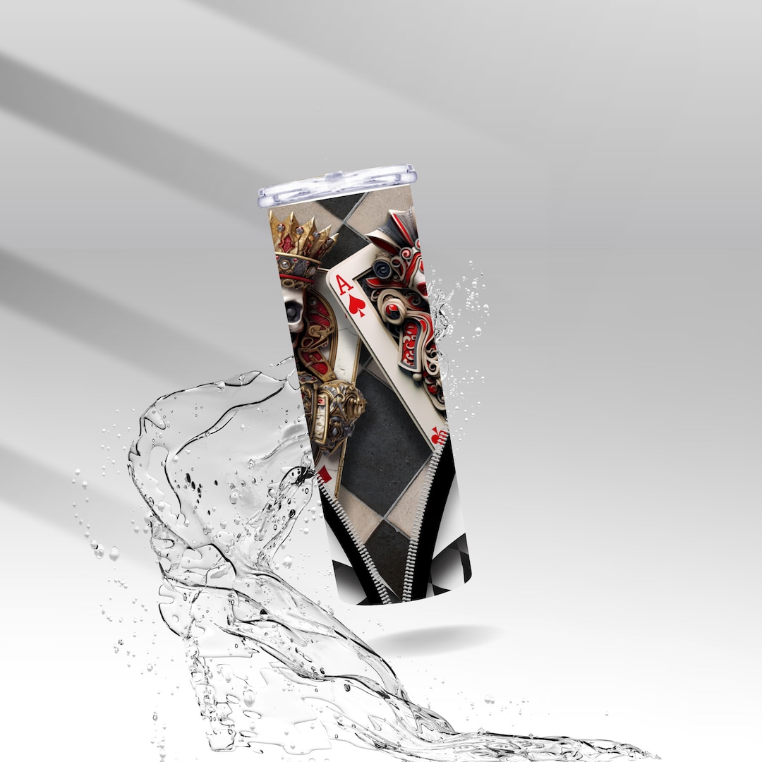King & Queen Skeleton Ace of Spades, Sublimation Insulated Tumbler - Etsy