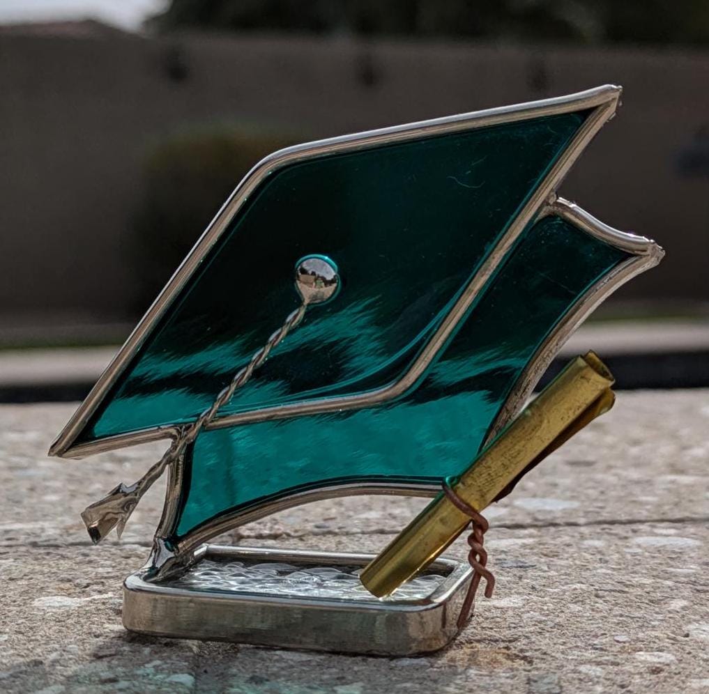 Graduation Cap in Stained Glass - Etsy