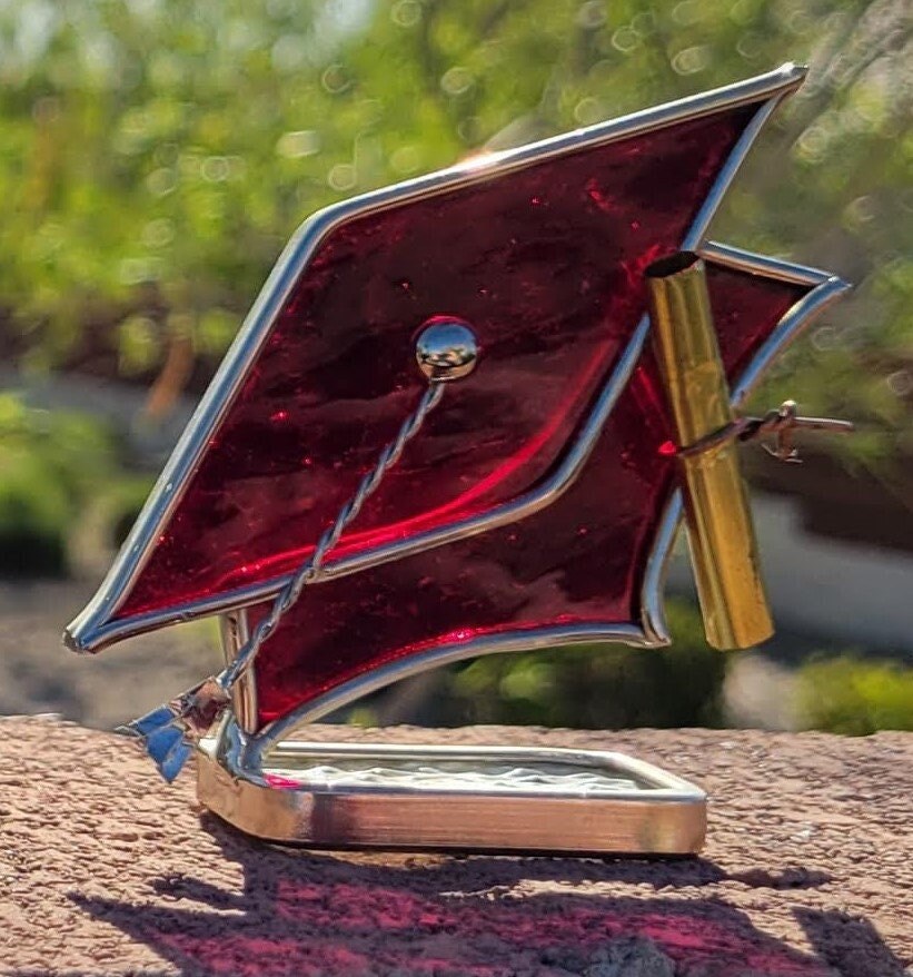 Graduation Cap in Stained Glass | Etsy