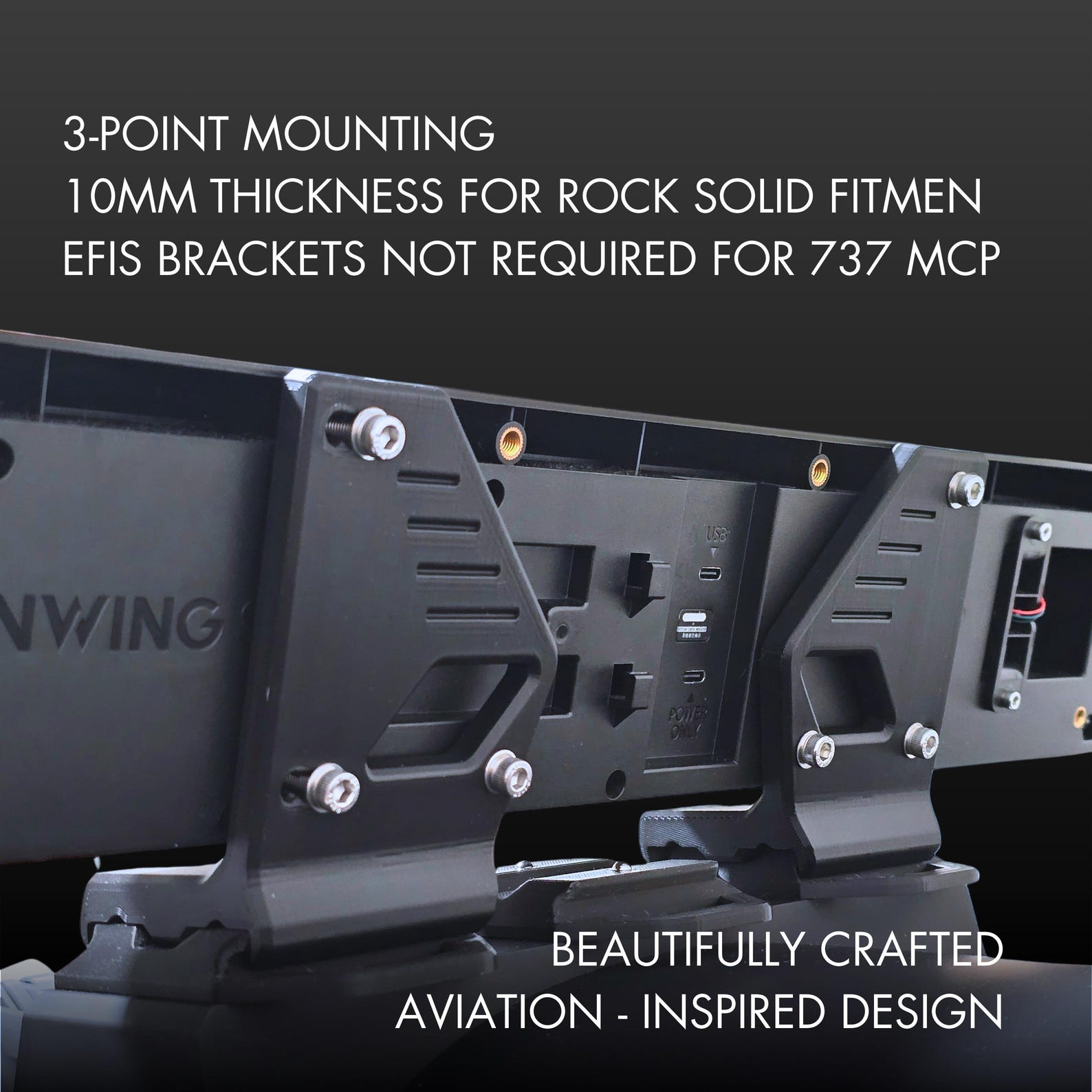 SKY RAIL モジュラーマウント（WinCtrl / Winwing 737 MCP、Honeycomb Alpha / Bravo用 ...