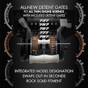 7X7-7 PRO Full Electronic Thrust Lever Set, 737 / 757 / 767 / 777 / 787 ...