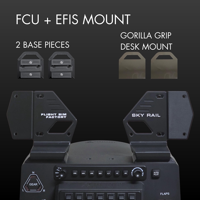 SKY RAIL Modular Mount for Winctrl / Winwing A320 FCU, Honeycomb Alpha ...