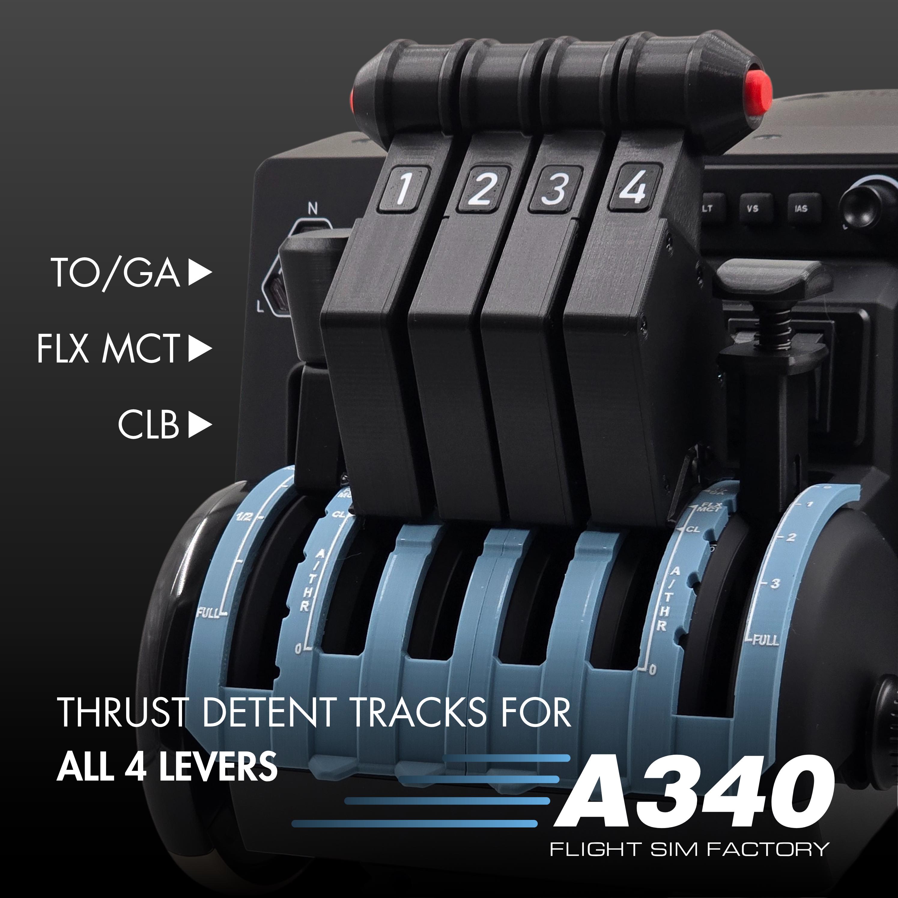 NEW!!! A340 PRO Throttle Detent Set for Honeycomb Bravo, Flight ...