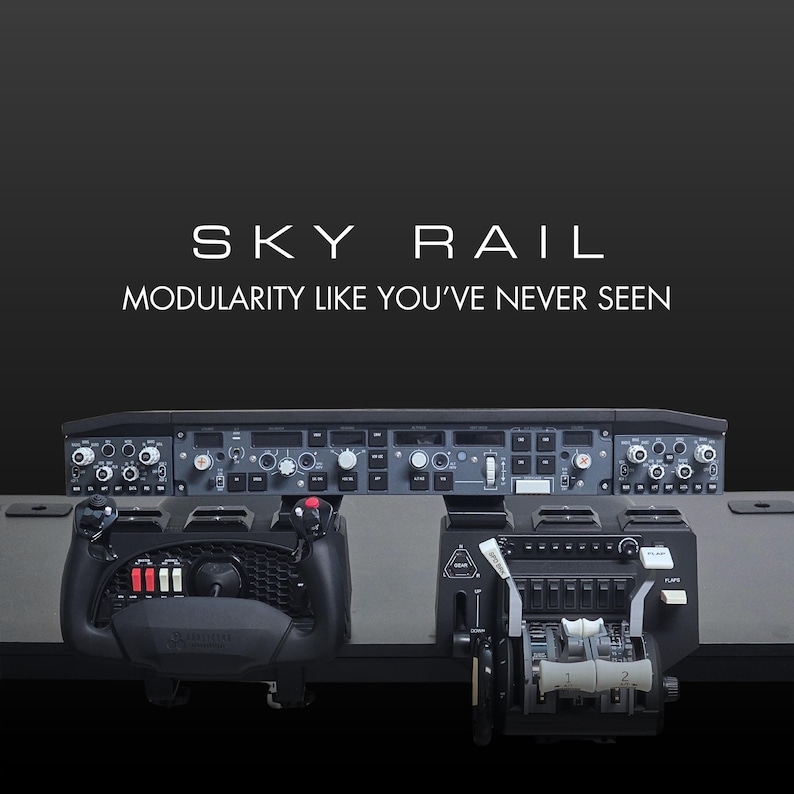 SKY RAIL Modular Mount for Winctrl / Winwing A320 FCU, Honeycomb Alpha ...