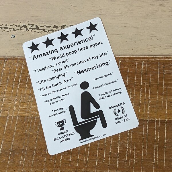 Bathroom Review Sign - Etsy