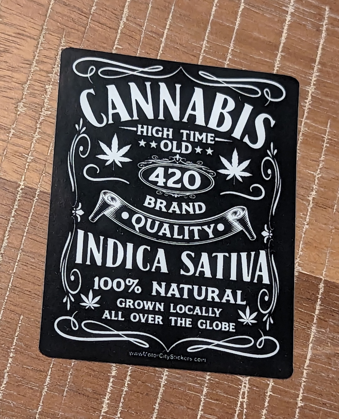 Old Time Cannabis 420 Label- Sticker - Vinyl With Gloss Laminate - Etsy