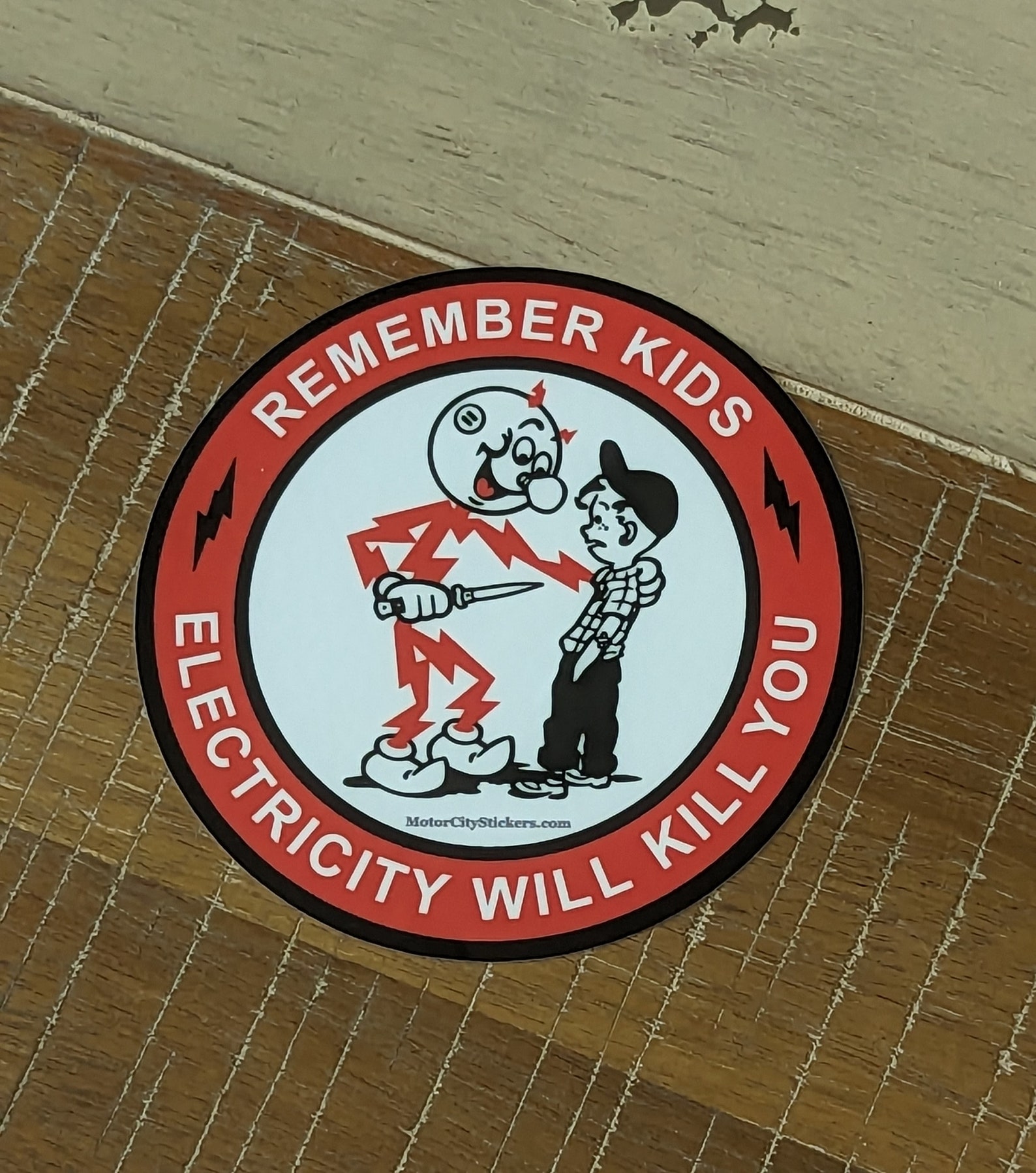 Remember Kids Electricity Will Kill You Sticker Vinyl With - Etsy