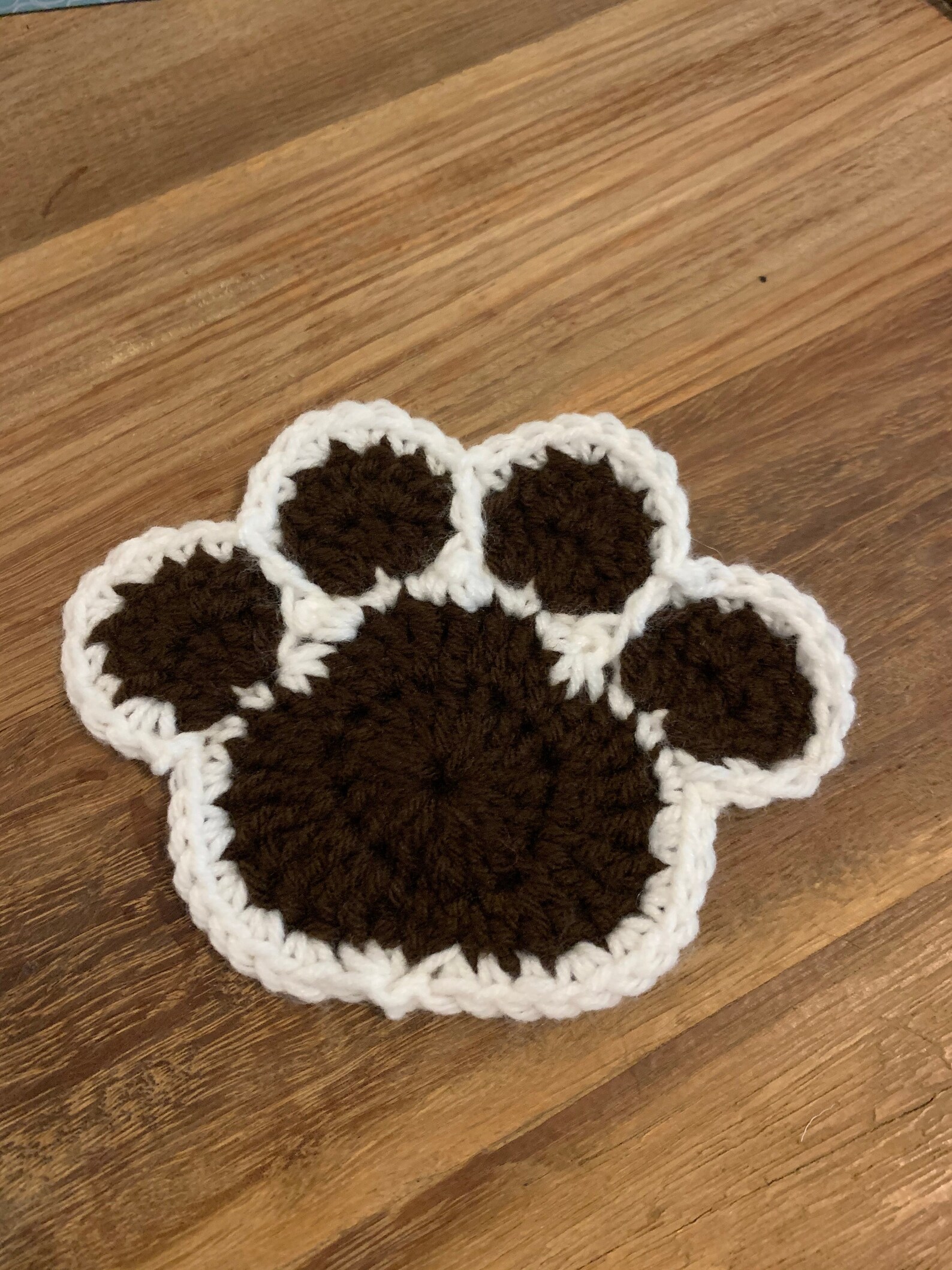 Coaster, Paw Coaster, Crochet Coaster, Dog Paw Coaster, Cat Paw Coaster ...