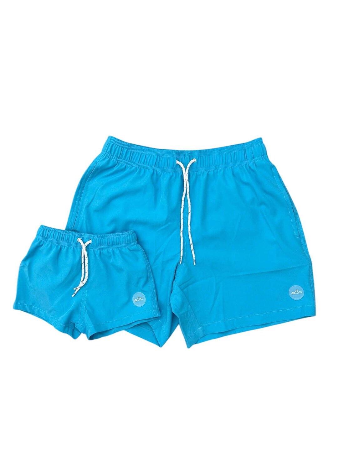 NEW! Neon Blue Swim- Matching Dad/son Swim Trunks- Adult/kid Matching ...