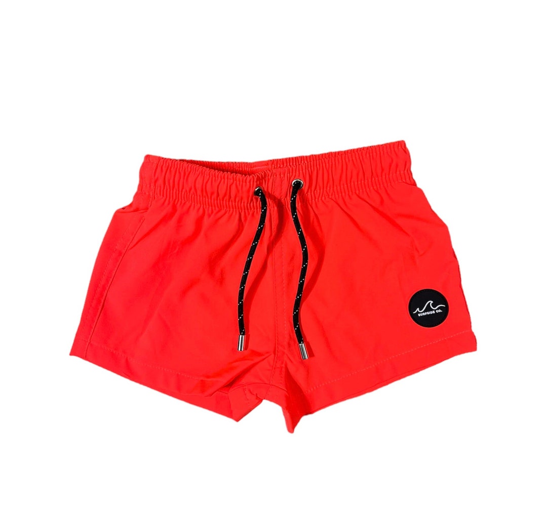 Maui neon Orange, Boy Swim Trunks, Boy Boardshorts, Baby Swim, Toddler ...
