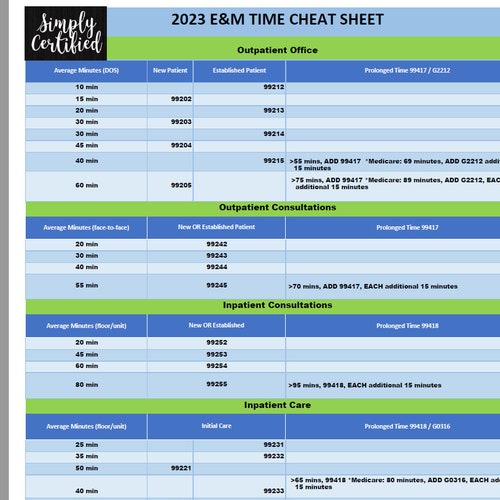2023 E&M Time-based Coding Cheat Sheet in Bubblegum - Etsy 2023 E&M Time-based Coding Cheat Sheet in Bubblegum - Etsy