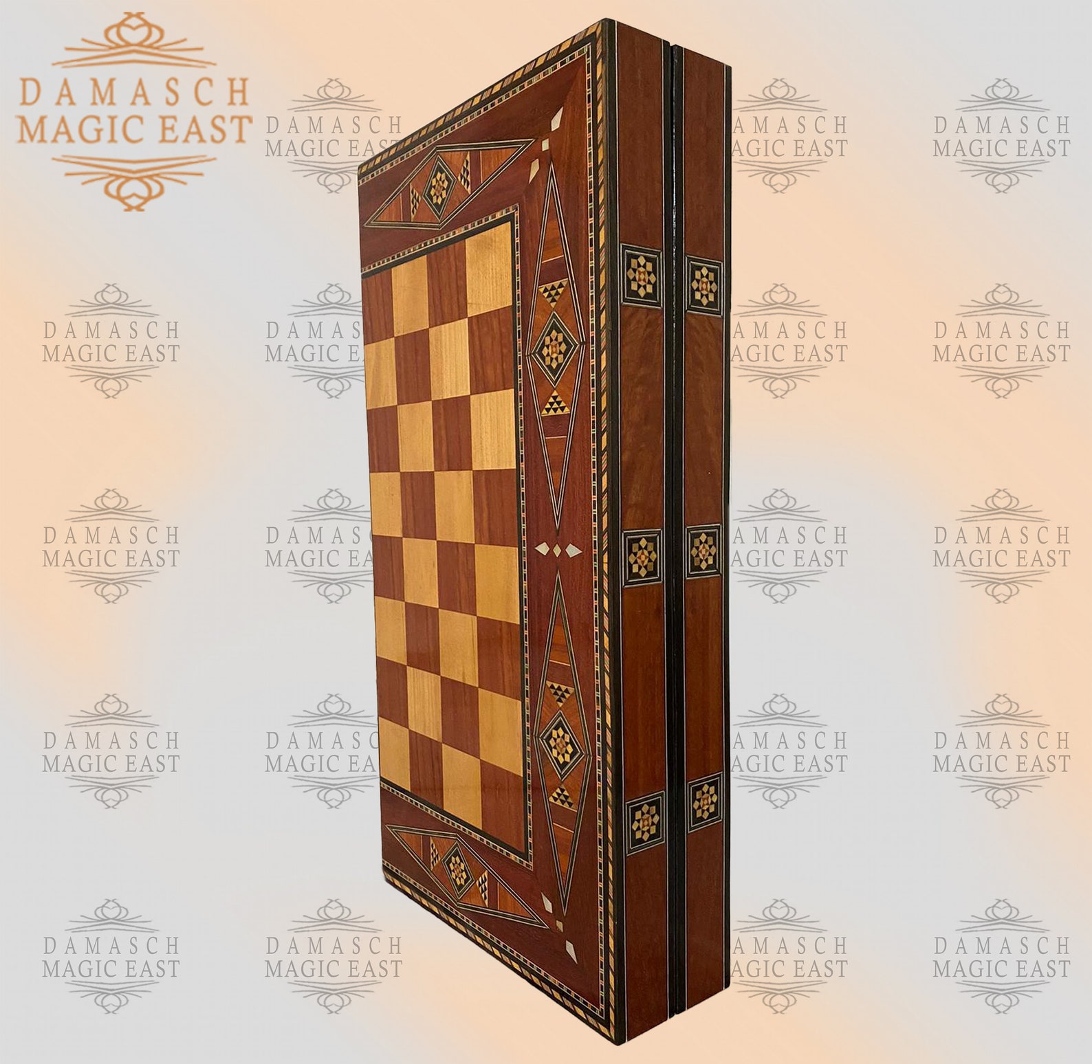 Luxury Backgammon Board, Chess and Backgammon Set, Wooden Backgammon ...