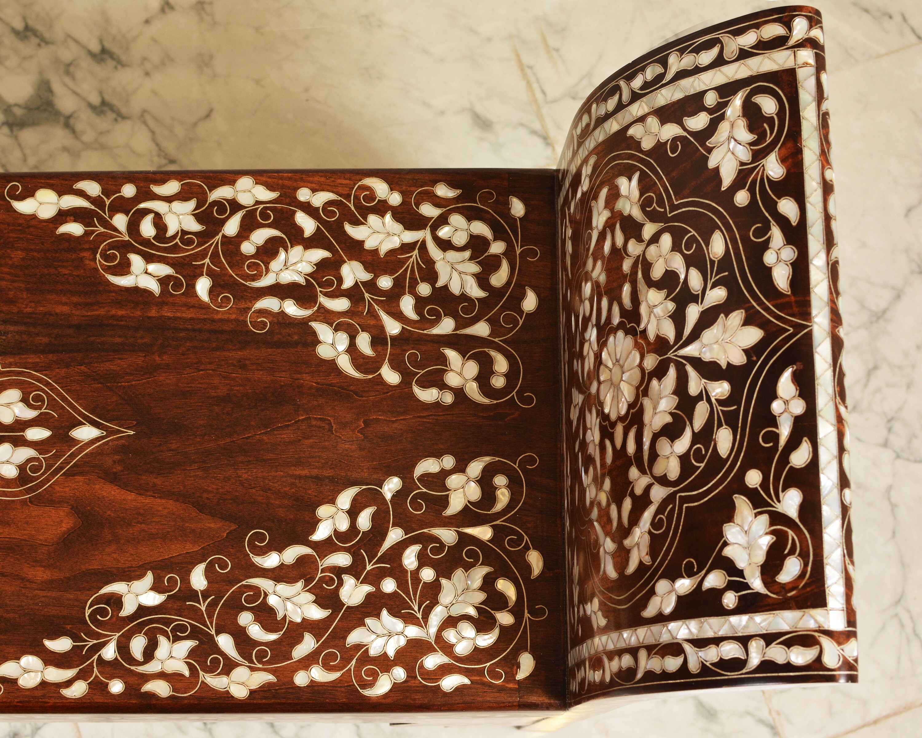 Inlaid With Mother of Pearl Bench Hand Bench Handmade Wooden Seat Home ...