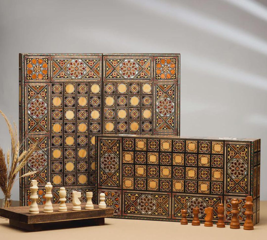 Luxury Backgammon Board, HQ Chess and Backgammon Set, 16 Inches Solid ...