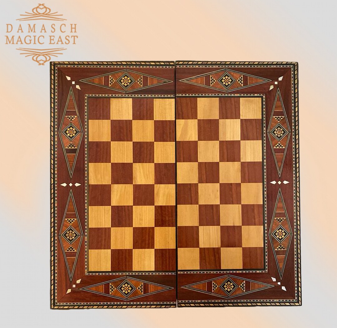 Luxury Backgammon Board, Chess and Backgammon Set, Wooden Backgammon ...
