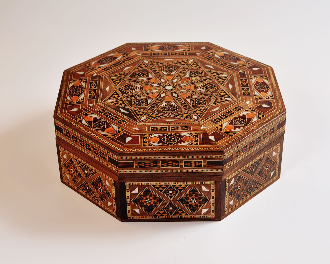 Handmade Octagonal Jewelry Box, Accessories Box, Makeup Organizer, Home ...