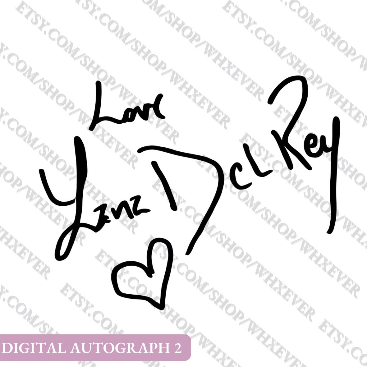 Lana Del Rey Autograph Clip Art Digital File PNG/PDF/SVG - Etsy