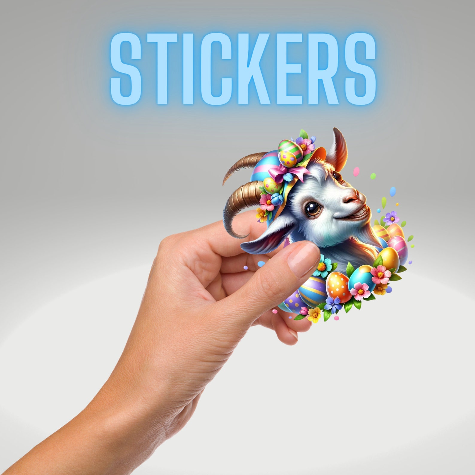 Easter Goats PNG, Four Designs for Stickers, Mugs, Tumblers or Shirts ...