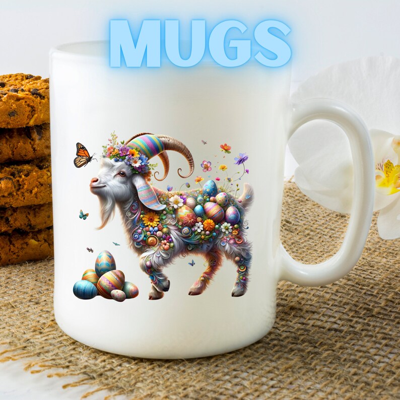 Easter Goats PNG, Four Designs for Stickers, Mugs, Tumblers or Shirts ...