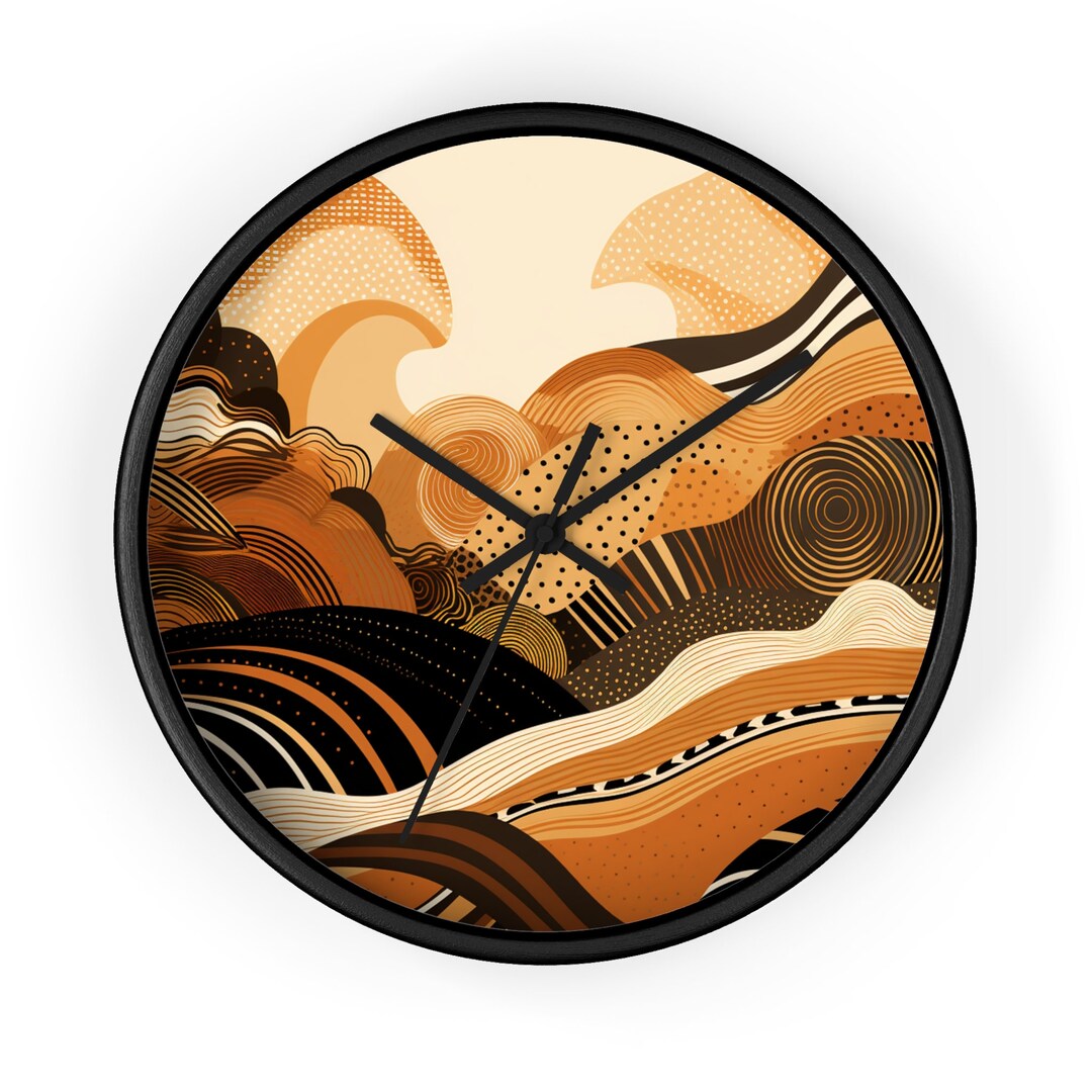 Africa Inspired Earth Tone Wall Clock - Etsy