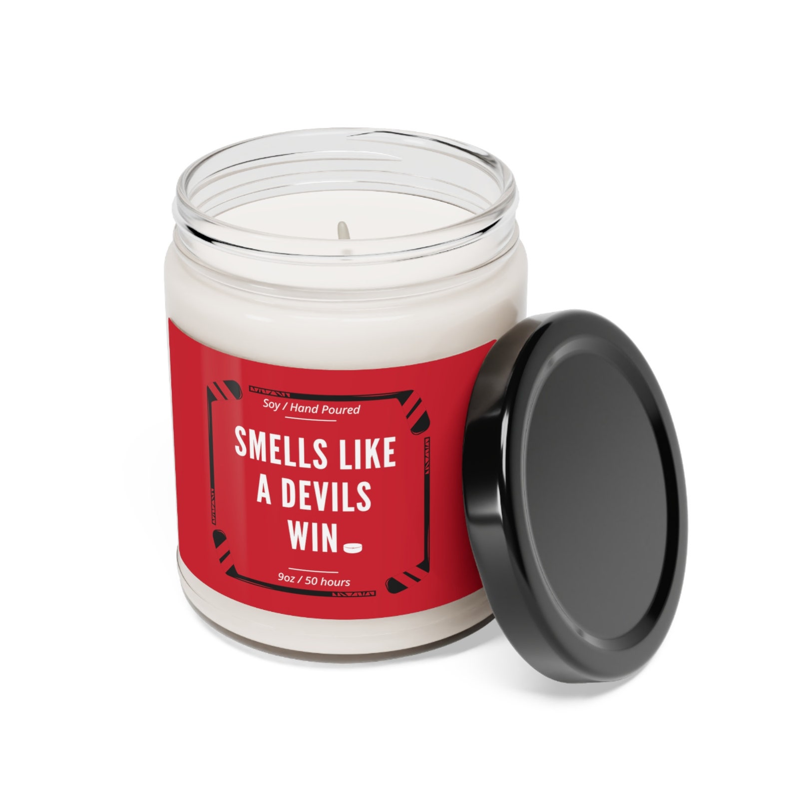 Smells Like a Devils Win Candle | New Jersey Hockey Gift | New Jersey ...