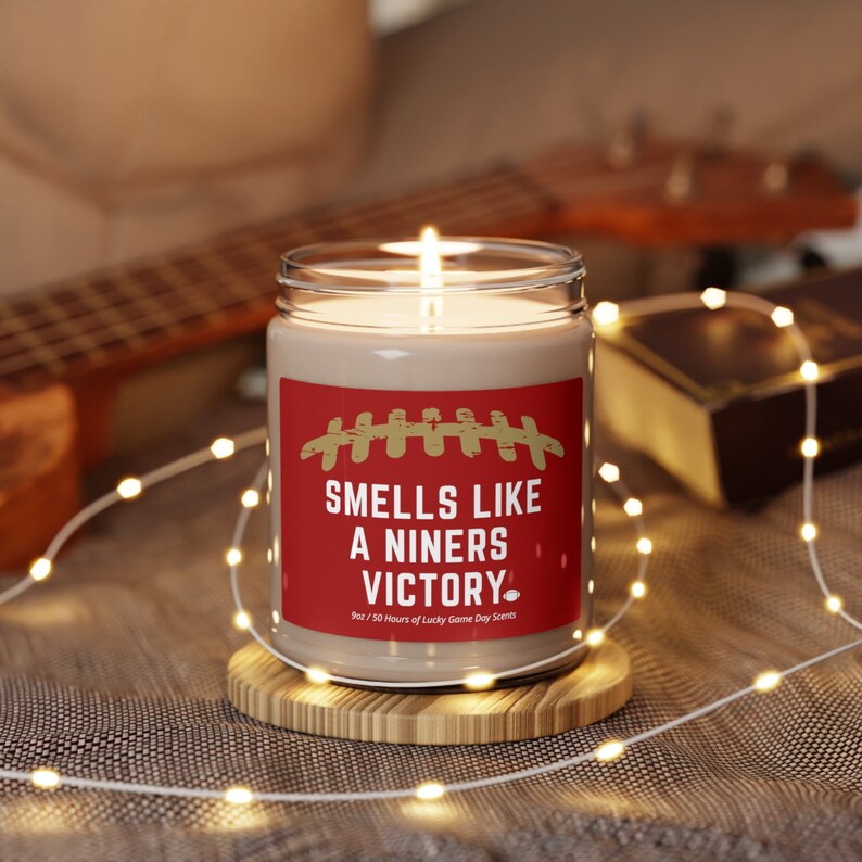 Smells Like a Niners Victory Candle | San Francisco Football Gift ...