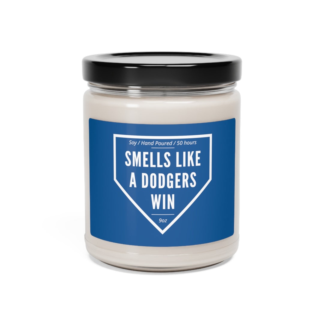 Smells Like a Dodgers Win Candle | Dodgers Baseball Gift | Los Angeles ...