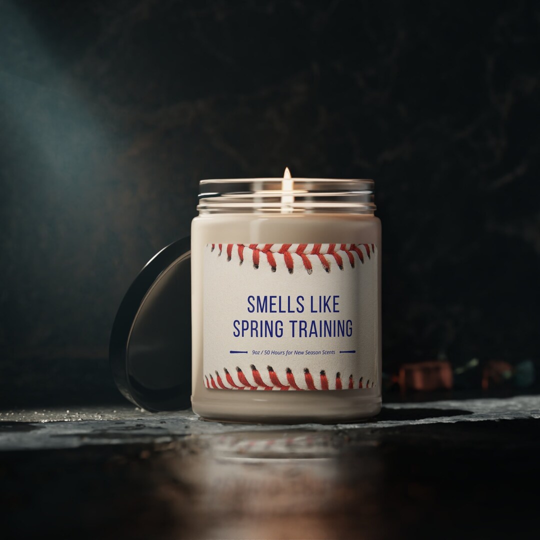 Smells Like Spring Training Candle | Baseball Spring Training Gift ...