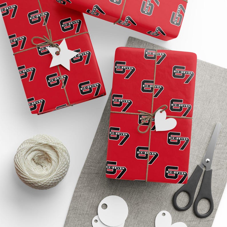 67 Wrapping Paper | Six Seven Holiday Wrapping Paper | Six-seven ...