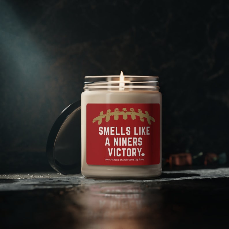Smells Like a Niners Victory Candle | San Francisco Football Gift ...