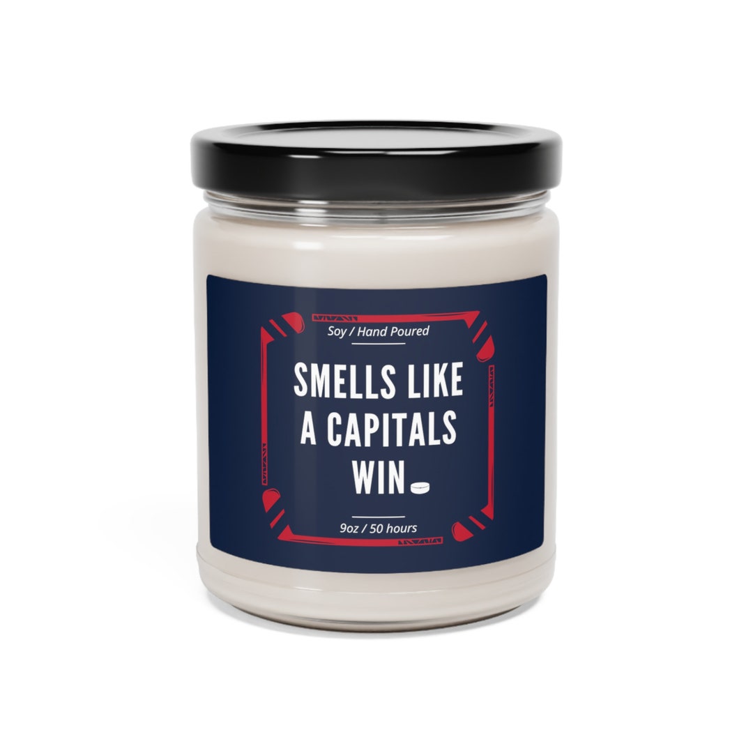 Smells Like a Capitals Win Candle | Washington Hockey Gift | Capitals ...