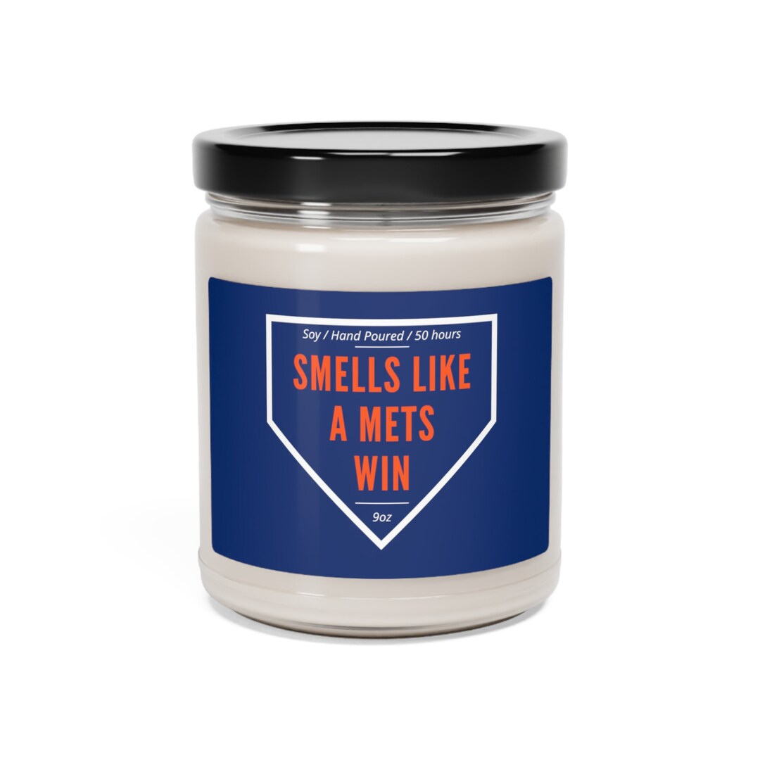 Smells Like a Mets Win Candle | Mets Baseball Gift | New York Baseball ...